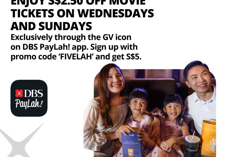 Golden Village x DBS Paylah $2.50 off movie ticket purchase with GV ...