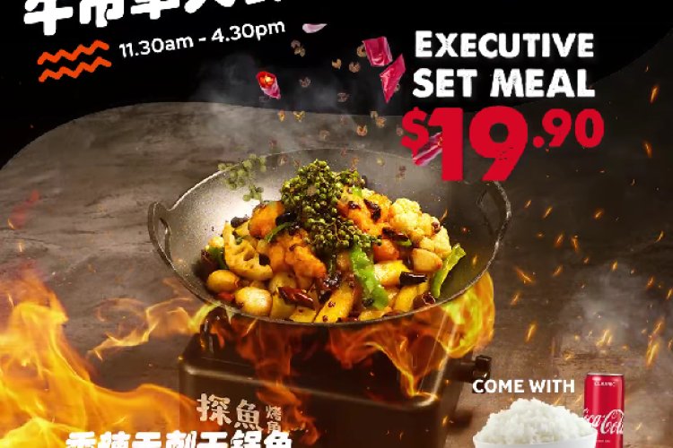 Tanyu lunch set meal only $19.90 with Chongqing, soy sauce, sauerkraut ...