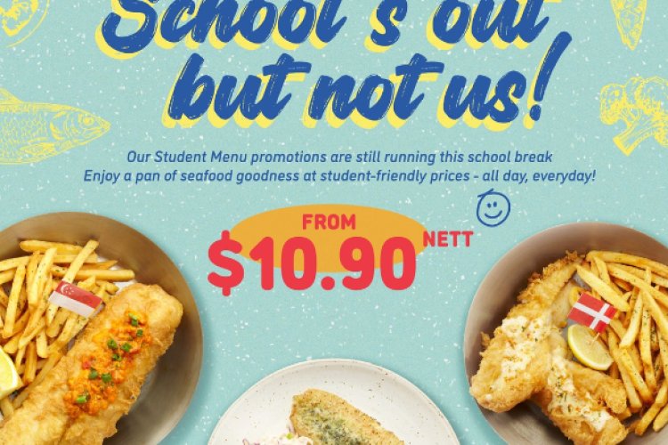 Fish & Co student menu from @ $10.90 nett - Great Deals & Hot Promotions
